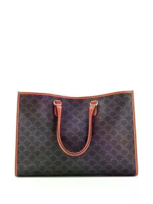 Celine Horizontal Cabas Triomphe Coated Canvas Tote Bag
