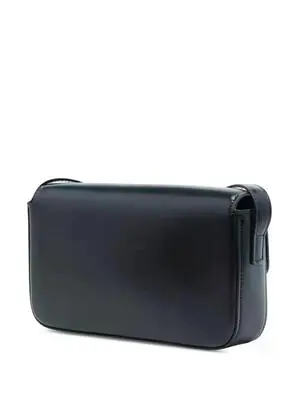 Celine 2021 Shiny Calfskin Triomphe Claude Shoulder Bag - Black