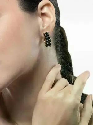 Verdura Beaded Hoop Earrings