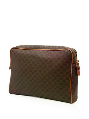 Celine 1996 Macadam Coated Canvas Clutch Bag