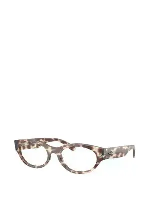Ray-ban Havana Oval-frame Glasses - Brown