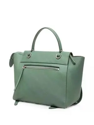 Celine 2019 Micro Grained Calfskin Belt Bag Satchel - Green