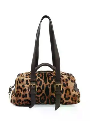 Dolce & Gabbana Leopard-print Calf Hair Satchel Bag - Brown