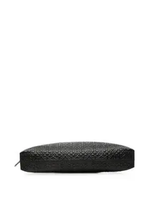 Loewe 2015-2026 Embossed Anagram Leather Repeat T Clutch Bag