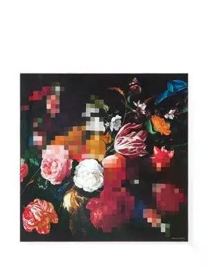 Dries Van Noten Silk Square Scarf - Black