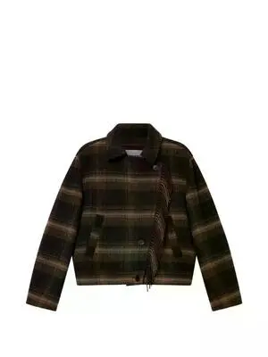 MARANT ETOILE Check Fringe-trim Jacket - Black