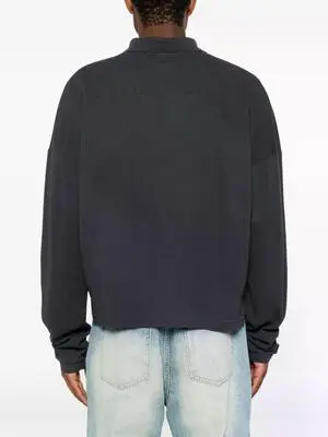 Rhude Logo-embroidered Long-sleeve Polo Shirt