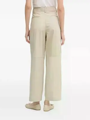 Dkny Logo-embroidered High-waisted Trousers