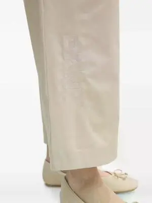 Dkny Logo-embroidered High-waisted Trousers