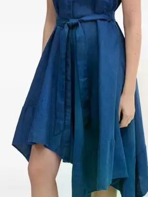Dkny Belted Handkerchief-hem Midi Dress
