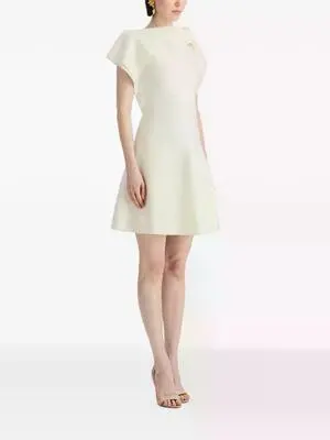 Oscar De La Renta Draped Knitted Mini Dress