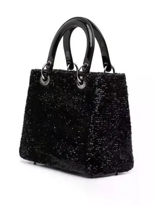 Dior 2013 Medium Sequins Lady Satchel - Black