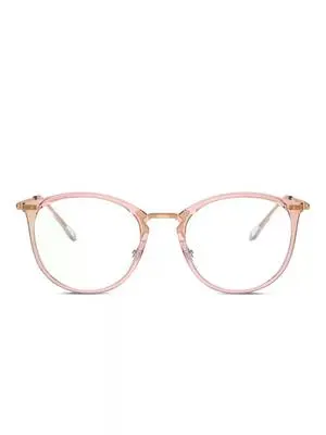 Ray-ban Round-frame Glasses - Pink