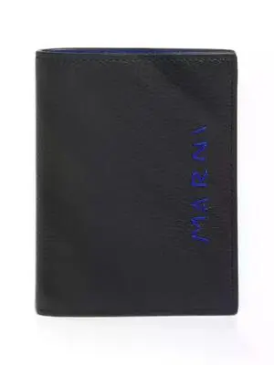 Marni Mending Logo Bifold Wallet - Black