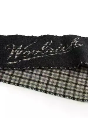 Woolrich Checked Fringed Scarf