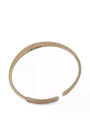 Dkny Crystal-embellished Bangle Bracelete - Gold