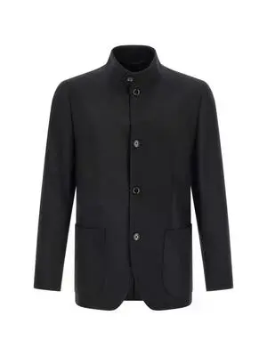 LARDINI Cashmere High-neck Field Jacket