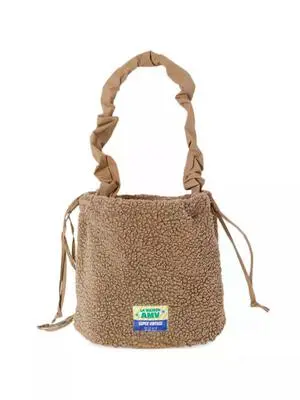 American Vintage Fleece-texture Drawstring Shoulder Bag