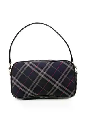 Burberry 2000-2017 Supernova Check Canvas Pochette Handbag - Blue