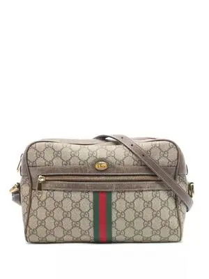 Gucci Gg Supreme Ophidia Crossbody Bag - Neutrals