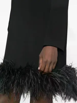 P.a.r.o.s.h Feather-trim Scarf Detail Mini Dress