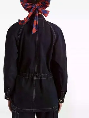 DAMSON MADDER Julia Contrast-stitch Denim Jacket