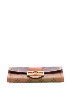 LOUIS VUITTON Sarah Dauphine Wallet Reverse Monogram Canvas Small Wallets - Brown