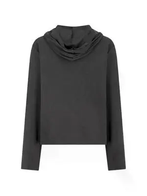AMOMENTO Zip-up Jersey Hoodie