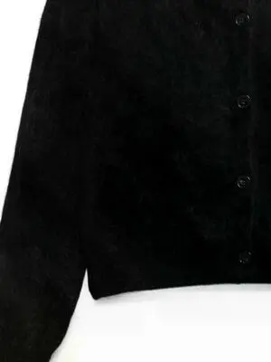 THOM KROM Brushed-knit Button-up Cardigan - Black