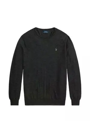 Polo Ralph Lauren Embroidered Pony Crew-neck Sweater - Grey
