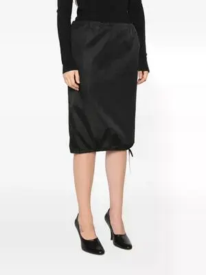 Prada Drawstring-hem Midi Skirt