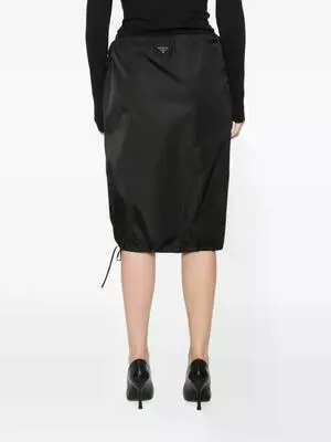 Prada Drawstring-hem Midi Skirt