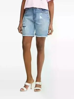 Just Cavalli Braided-trim Knee-length Denim Shorts