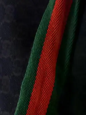 Gucci Web Strap Flap Messenger Gg Canvas Medium Crossbody Bag