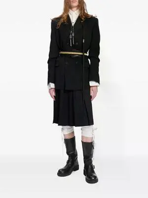 ANN DEMEULEMEESTER Pleated Wide-leg Bermuda Shorts