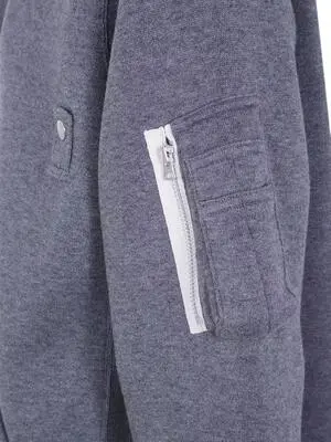 Sacai Zip-up Panelled Hoodie
