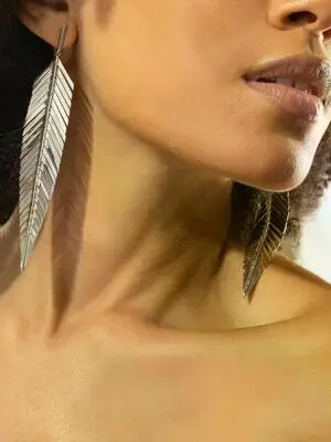 CADAR Second Skin Feather Drop Earrings