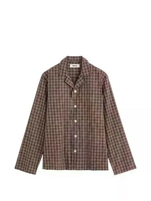TEKLA Checked Cotton Pajamas