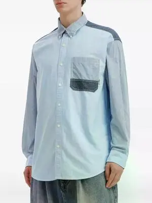 Izzue Patchwork Striped Shirt