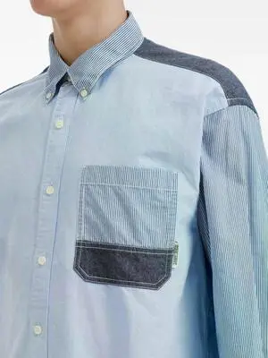 Izzue Patchwork Striped Shirt