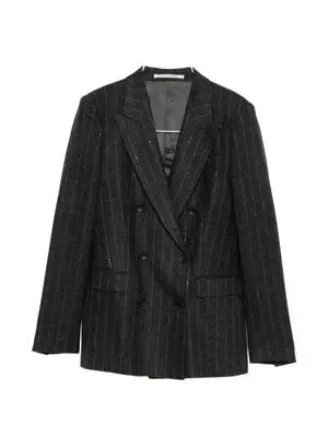 Tagliatore Pinstripe Sequin-embellished Suit