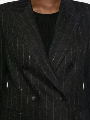 Tagliatore Pinstripe Sequin-embellished Suit