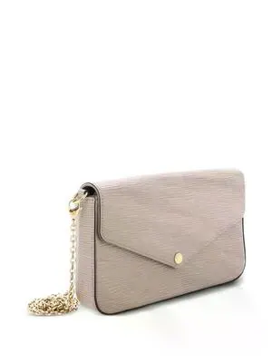 LOUIS VUITTON Felicie Pochette Epi Leather Crossbody Bag - Grey