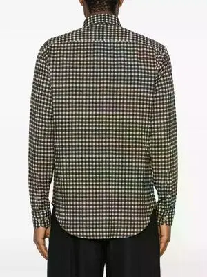 Emporio Armani Gingham-check Long-sleeve Shirt