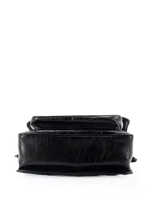 Saint Laurent Niki Chain Flap Bag Matelassé Chevron Leather Shoulder Bag - Black