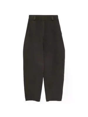 LISA YANG Wrenda Seam-detail Straight-leg Trousers - Green