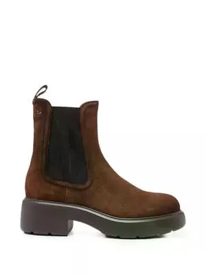 Santoni Suede Chelsea Boots - Brown