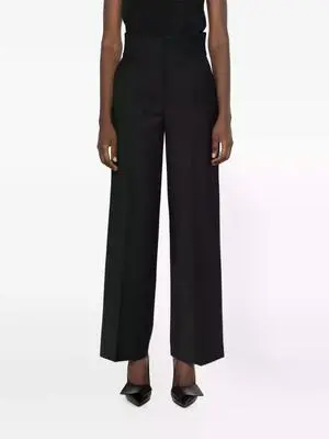 DE SANTIS High-waisted Pleated Wide-leg Trousers