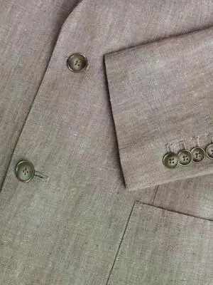 Brooks Brothers Linen Two-button Blazer - Brown