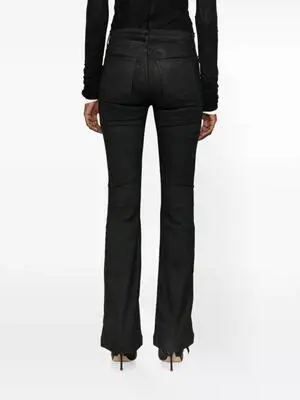 THOM KROM Coated Flared-leg Trousers